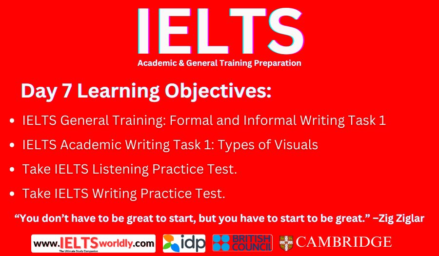 Day 7 IELTS Academic & General Prep Lessons Practice Test - IELTS Worldly