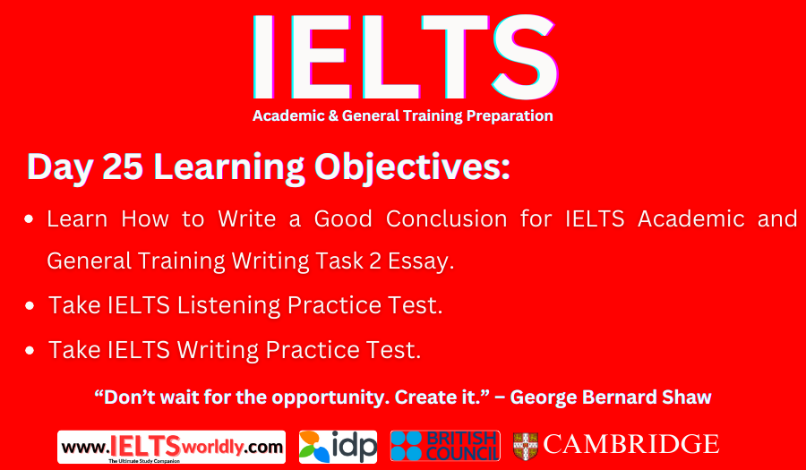 Day 25 IELTS Academic & General Lessons Practice Test - IELTS Worldly